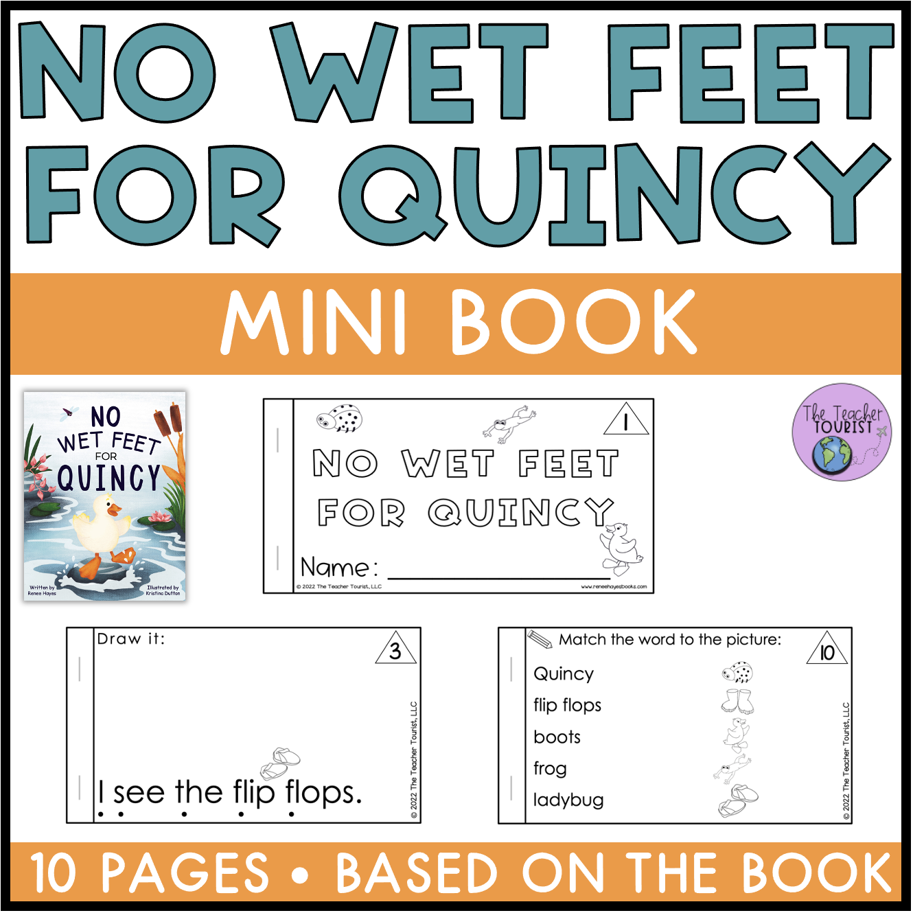 No Wet Feet for Quincy Mini Book - Renee Hayes Books